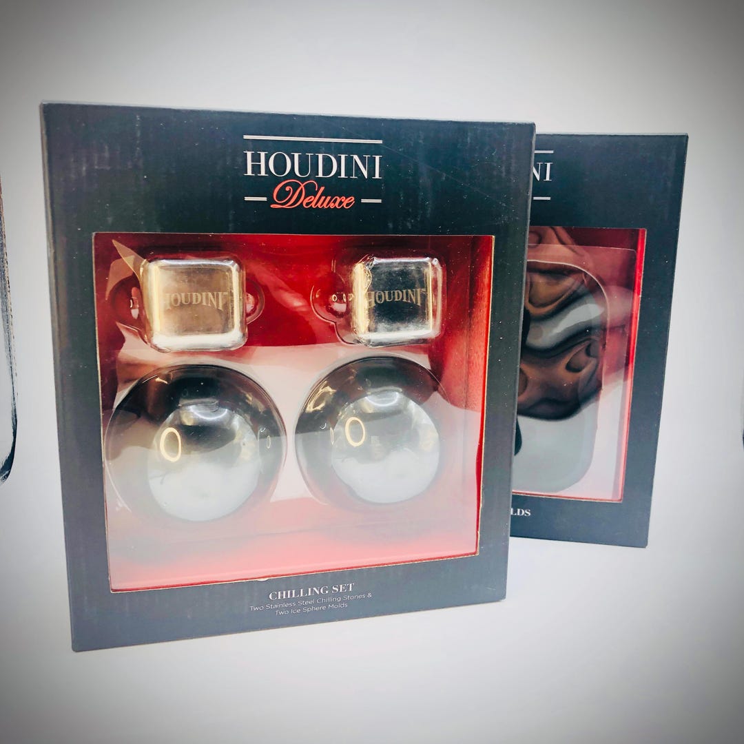 Houdini Deluxe Magnetic Whiskey Deluxe Chilling & Ice Molds Set ...