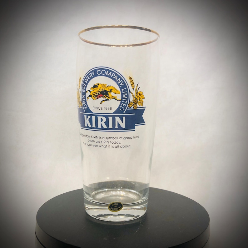 Vintage Unused - Kirin Collectible Beer Glass - Gold Rim - 5.5" - Etsy