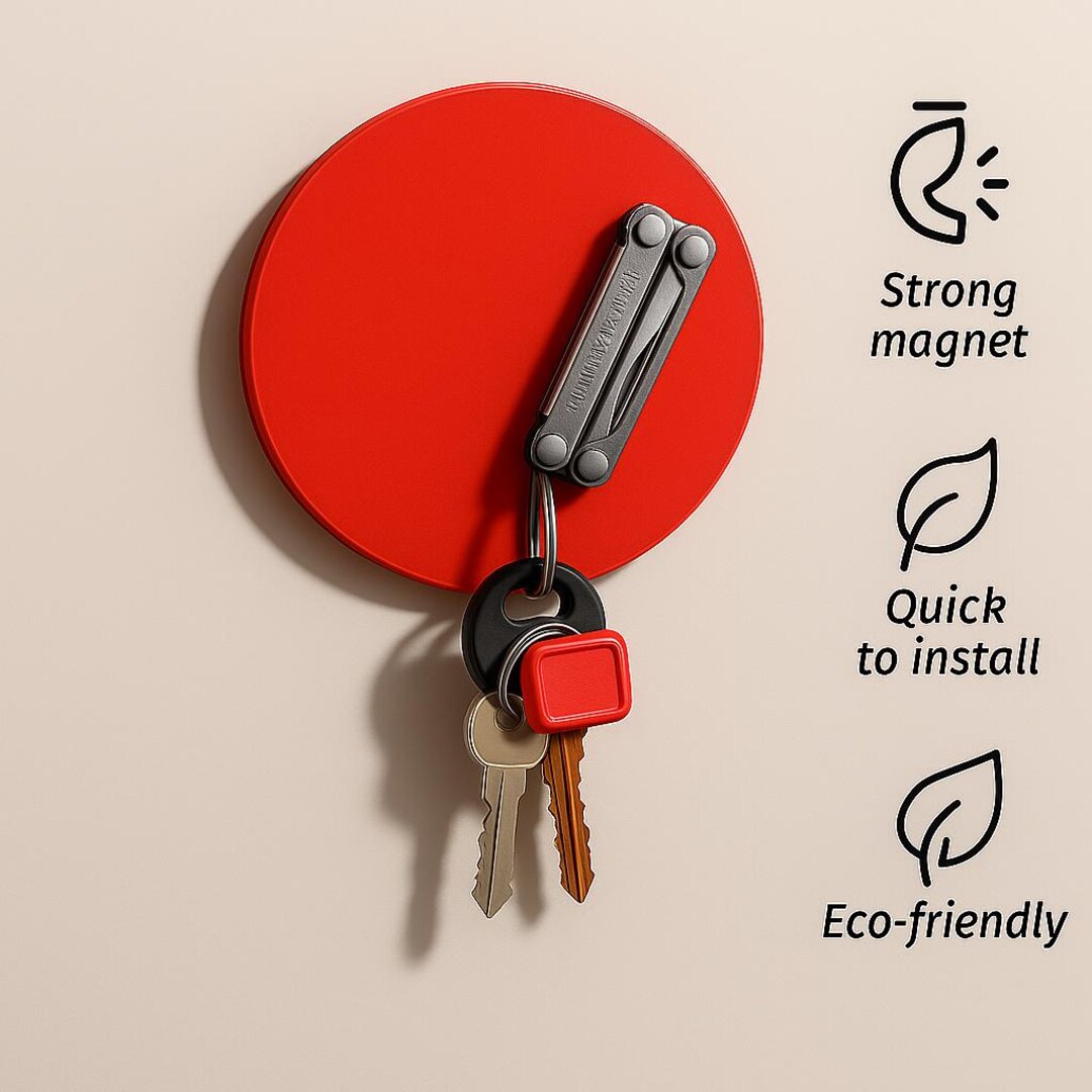 Minimalist Magnetic Key Holder – Modern Wall-mounted Key Organizer - Etsy
