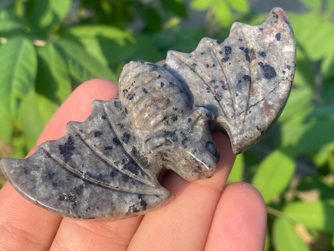 3.2“ Natural Yooperlite Crystal Bat,crystal Bat,hand Carved,crystal ...