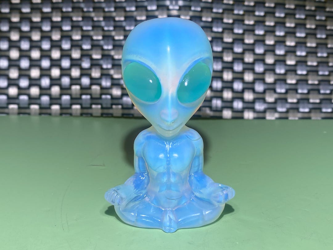 3.1“ Opal Quartz,crystal Alien Skull,hand Carved,crystal Healing,home ...