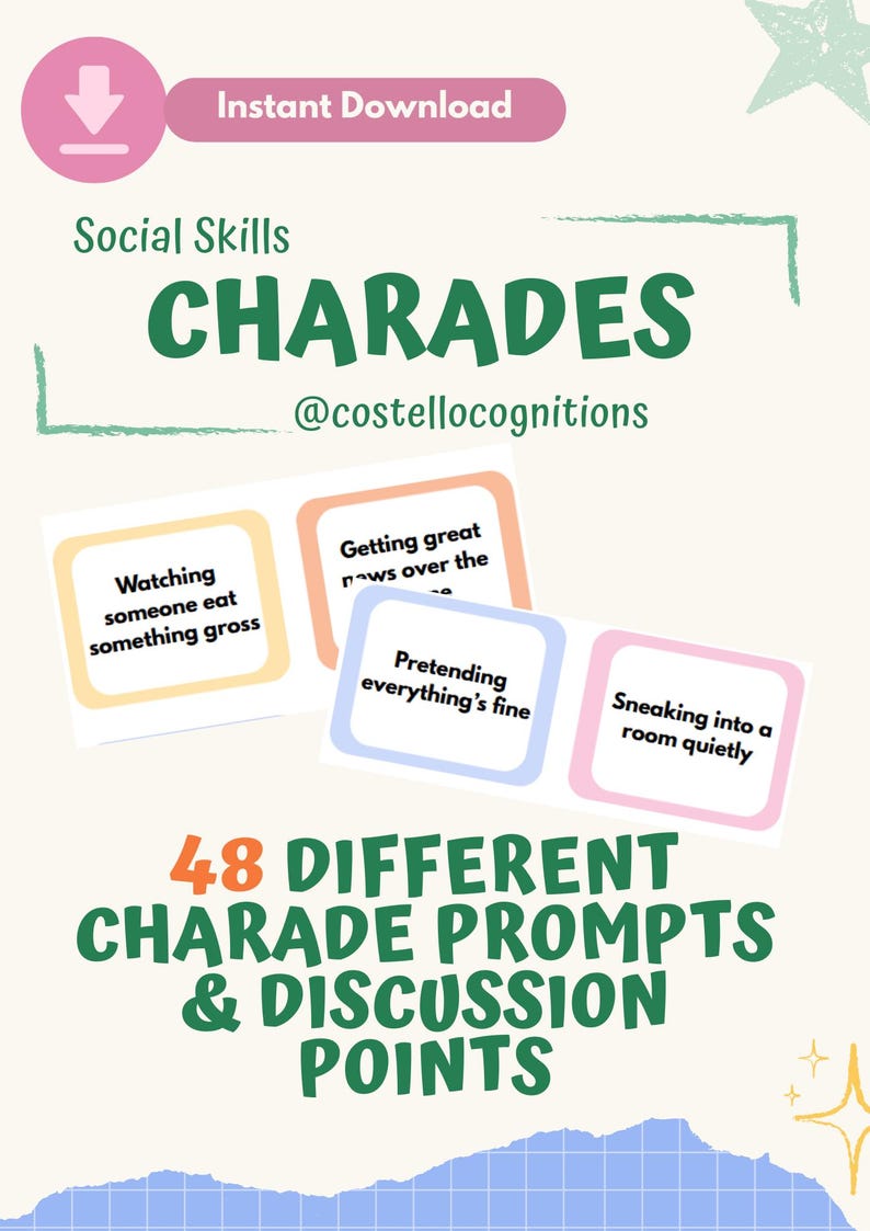 Emotions Charades Game: Social Emotional Learning (digital Download) - Etsy