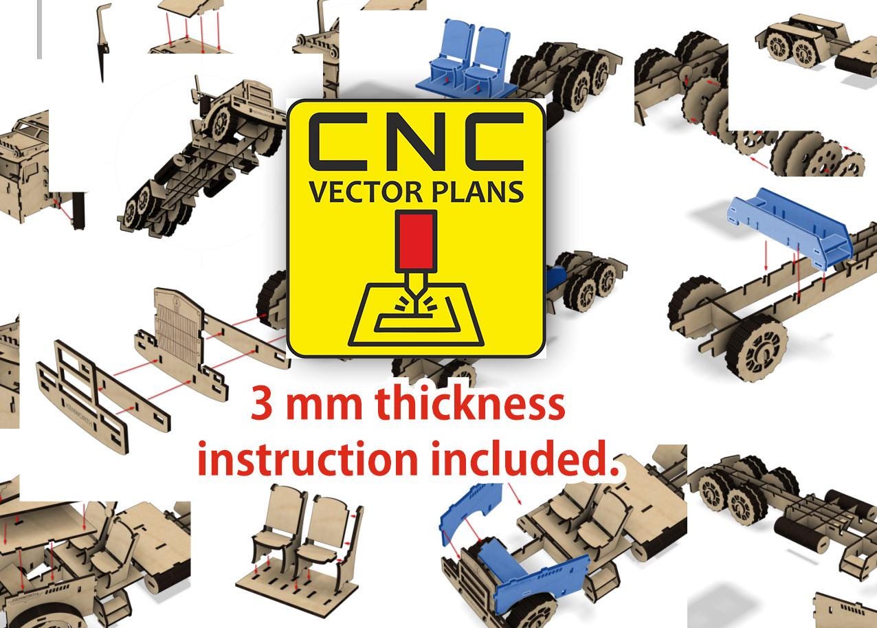 Truck Wooden Model Project for Cnc Laser Cutting Machine, Cnc Truck ...