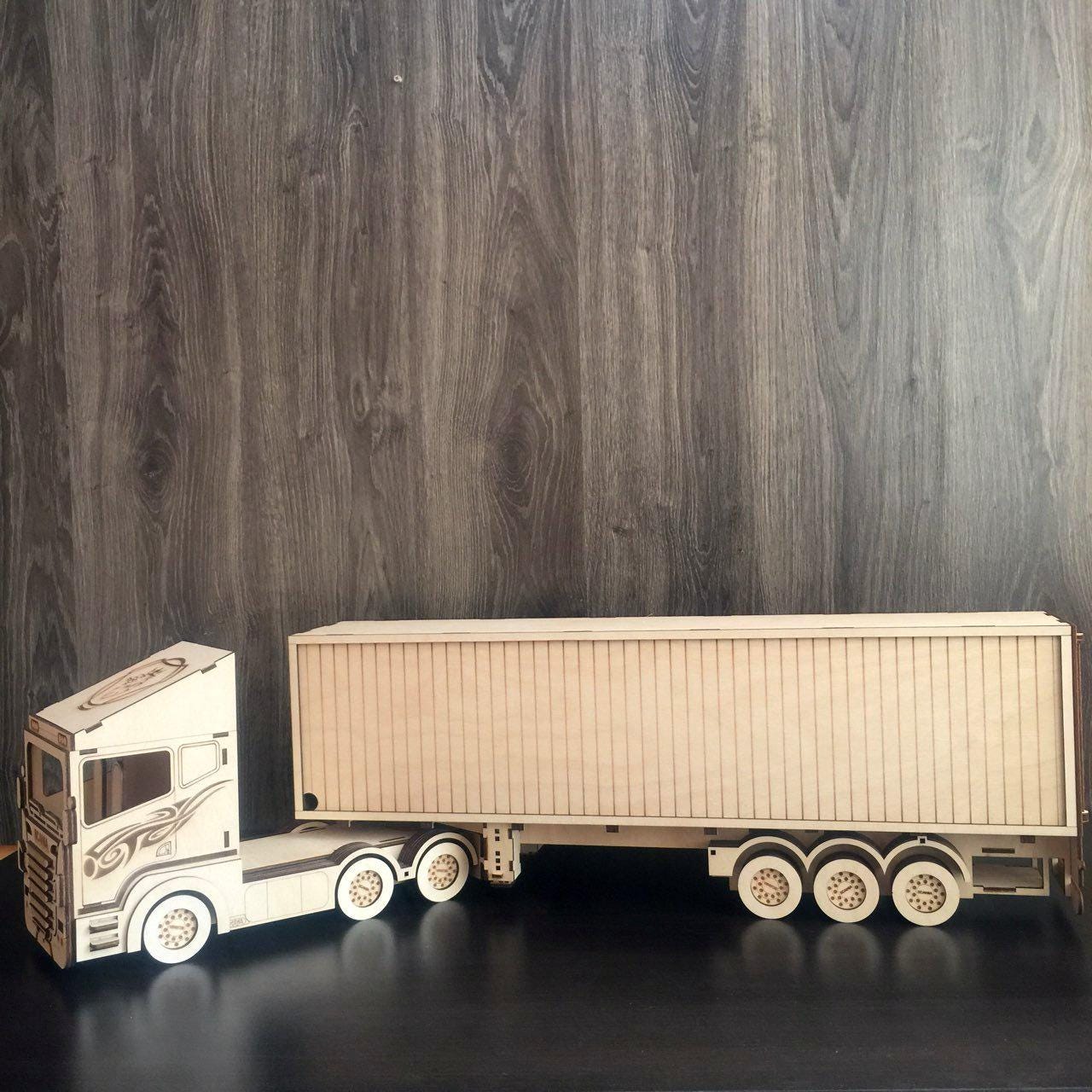 Scania Truck Wooden Model Project for Cnc Laser Cutting Machine, Cnc ...