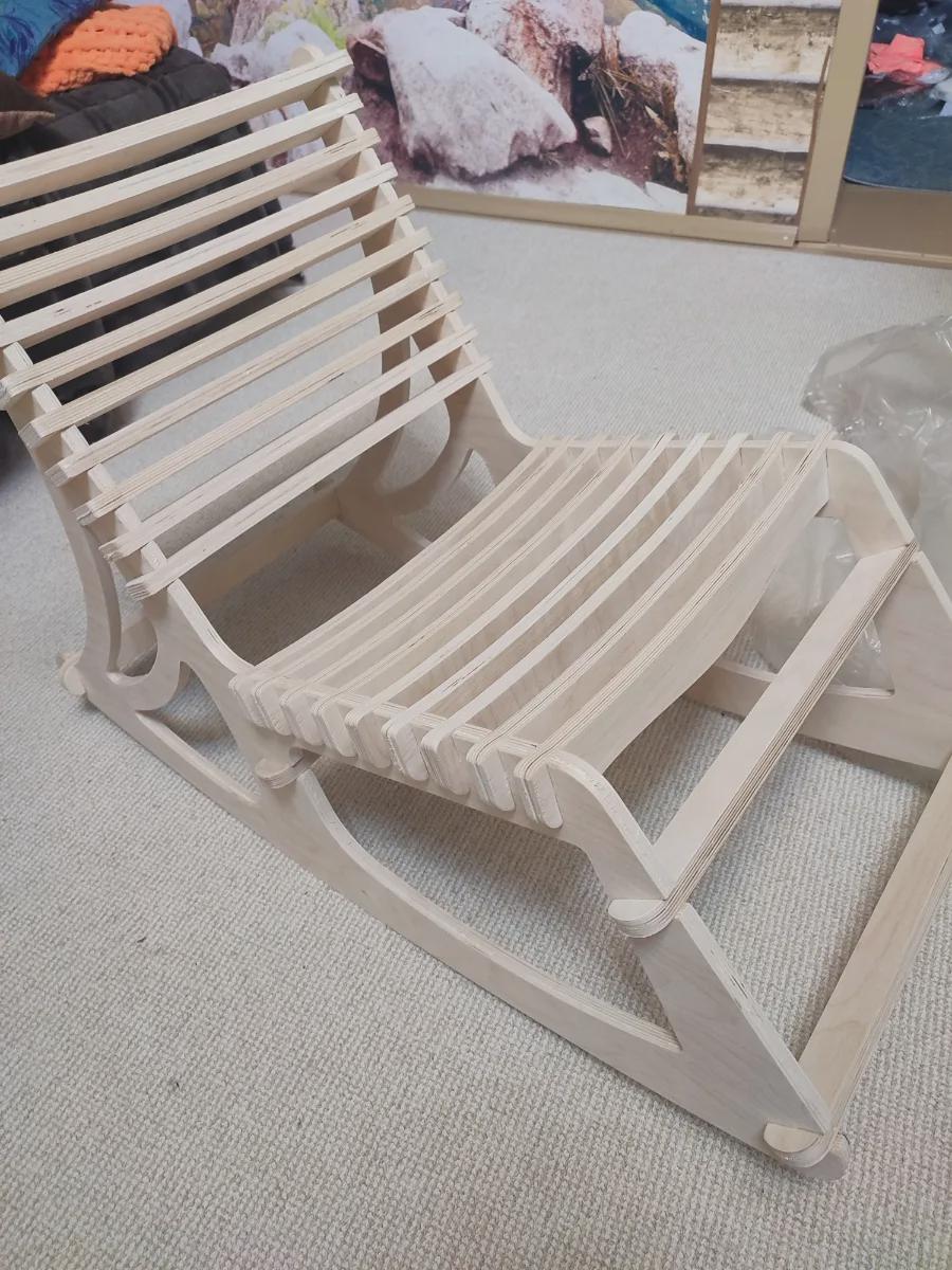 Cnc Plan Parametric Rocking Chair Cnc File, File Cnc, Laser Cutting ...