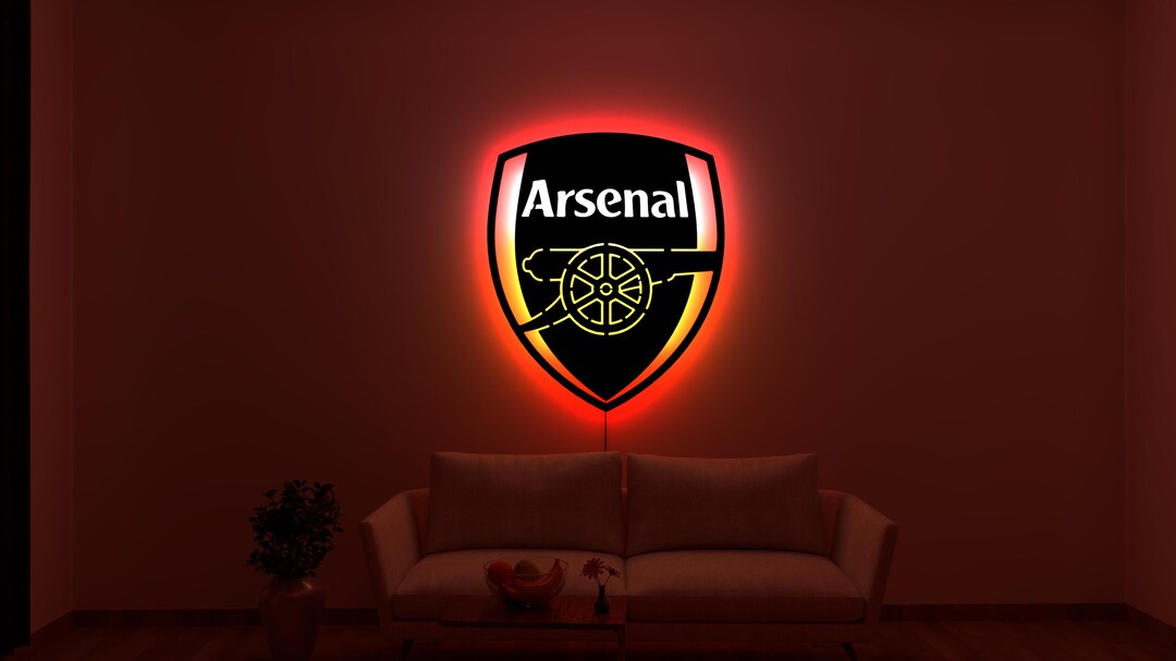 Arsenal Football Club Led Sign, Arsenal Wall Decor, Football Wall Decor ...