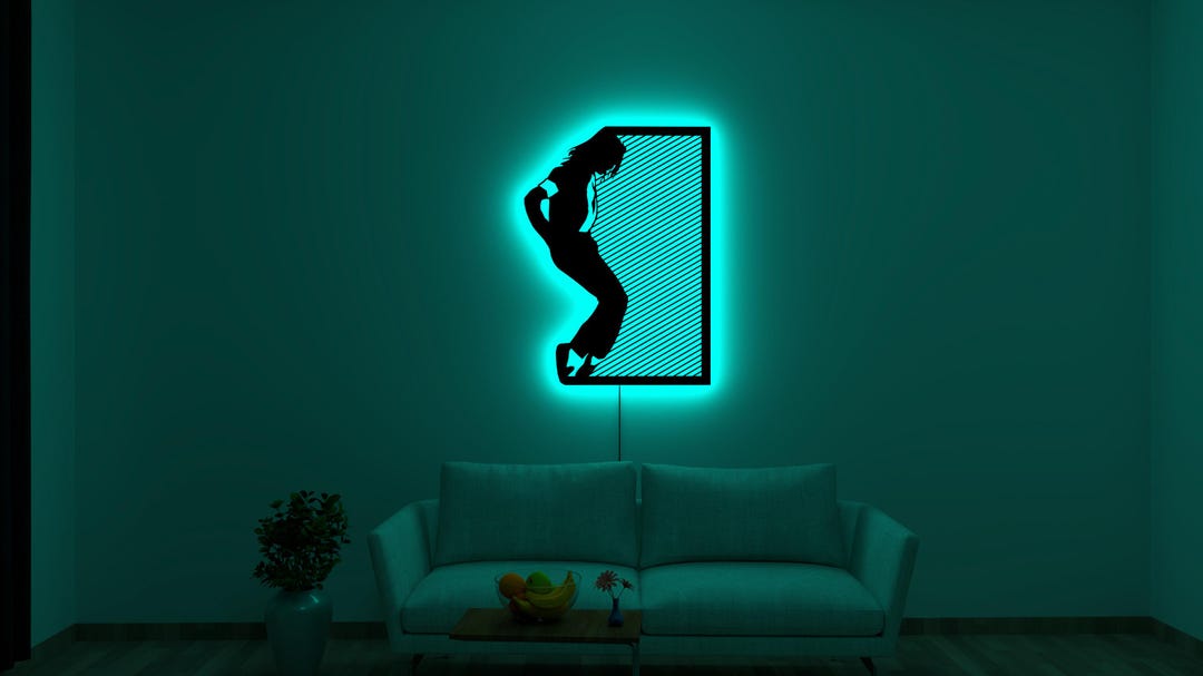 Michael Jackson LED Sign: Custom Dance Pose Wall Art - Etsy