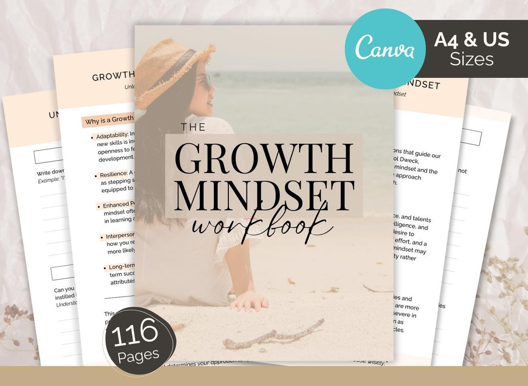 The Growth Mindset Workbook PLR | Coaching Workbook | Life Coaching ...