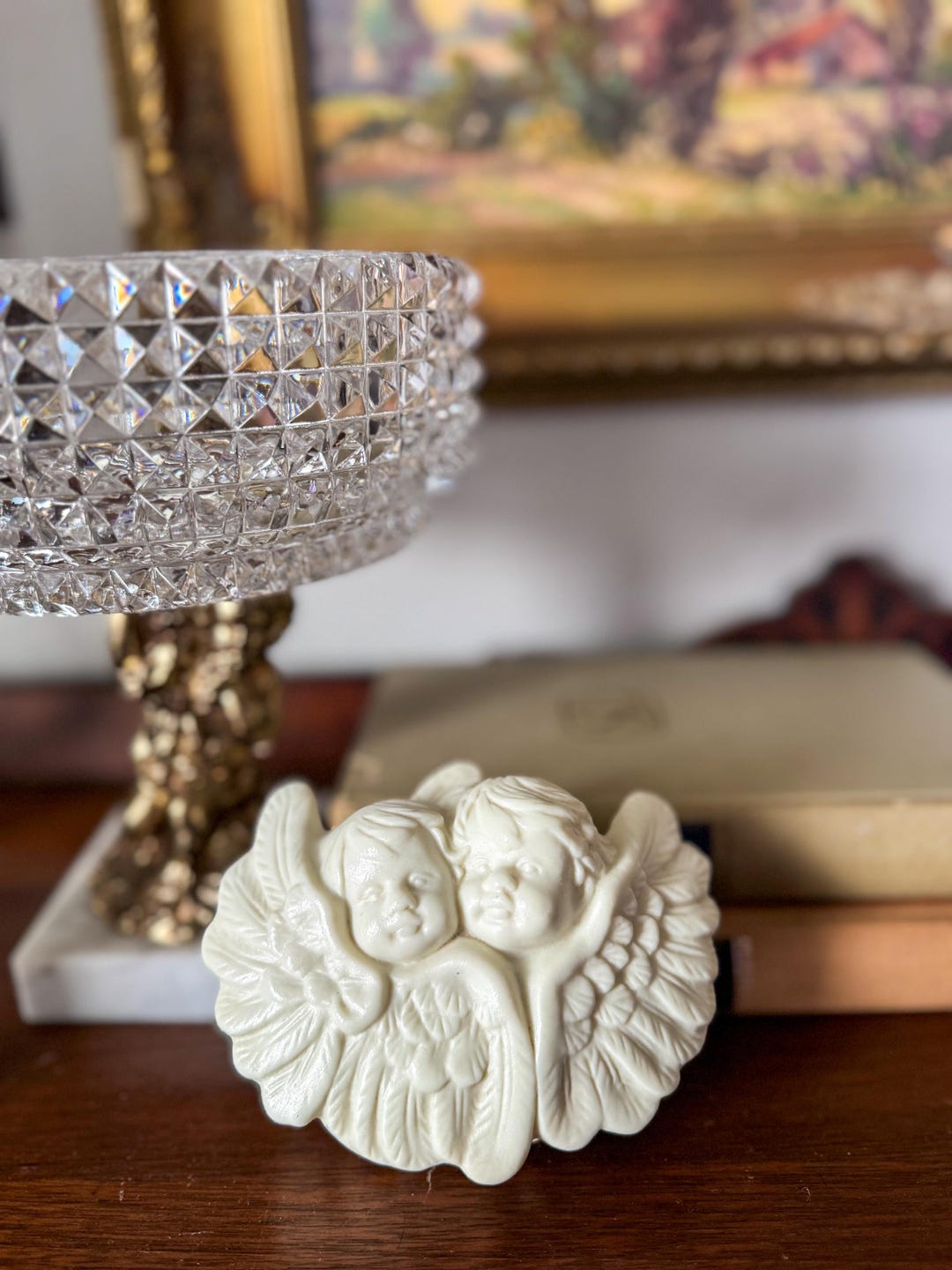 Vintage Cherub Angel Trinket Box: Porcelain Keepsake Box - Etsy
