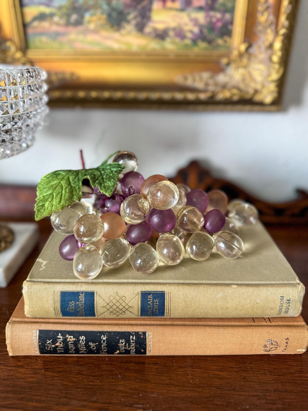 Vintage Lucite Grape Cluster – Mid-century Modern Purple & Clear Grapes ...
