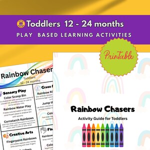 Printable Rainbow Chasers Toddler Activity Pack | Sensory & Creative ...