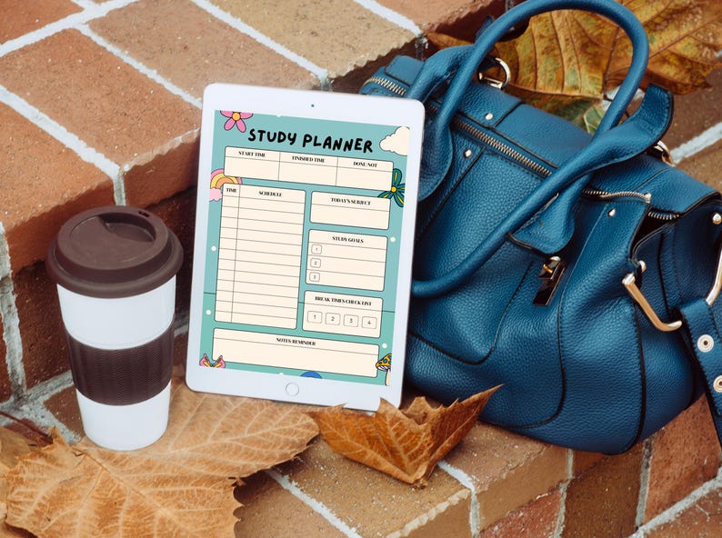 Aesthetic Study Planner | Printable & Digital Daily Study Sheet PDF ...