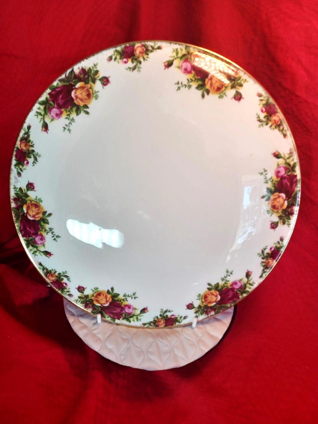Royal Albert Old Country Roses Cheese / Gateaux Plate 11" in Excellent ...