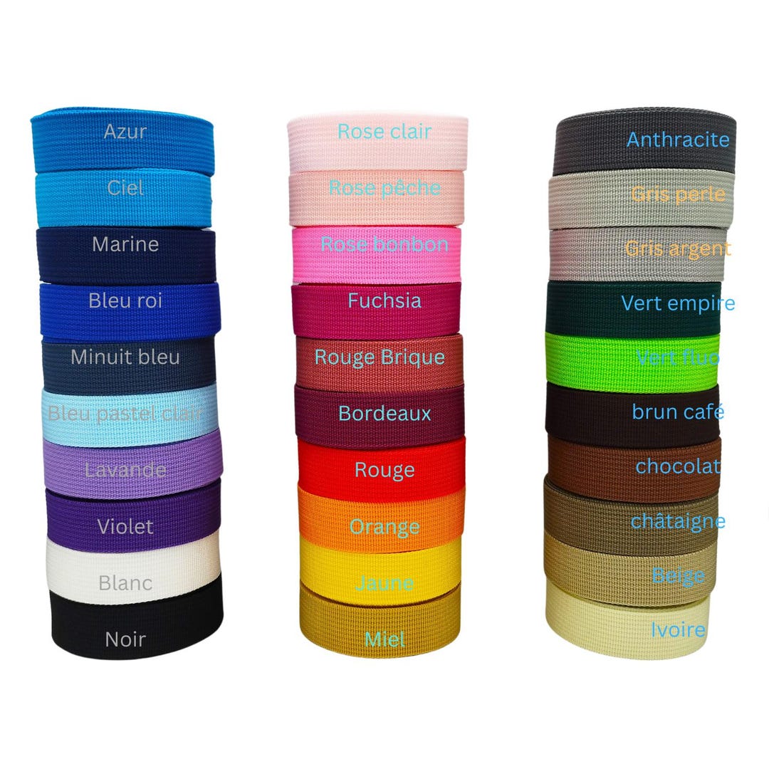 30 Colors 25mm Polypropylene Webbing for Sewing Making Handbags ...