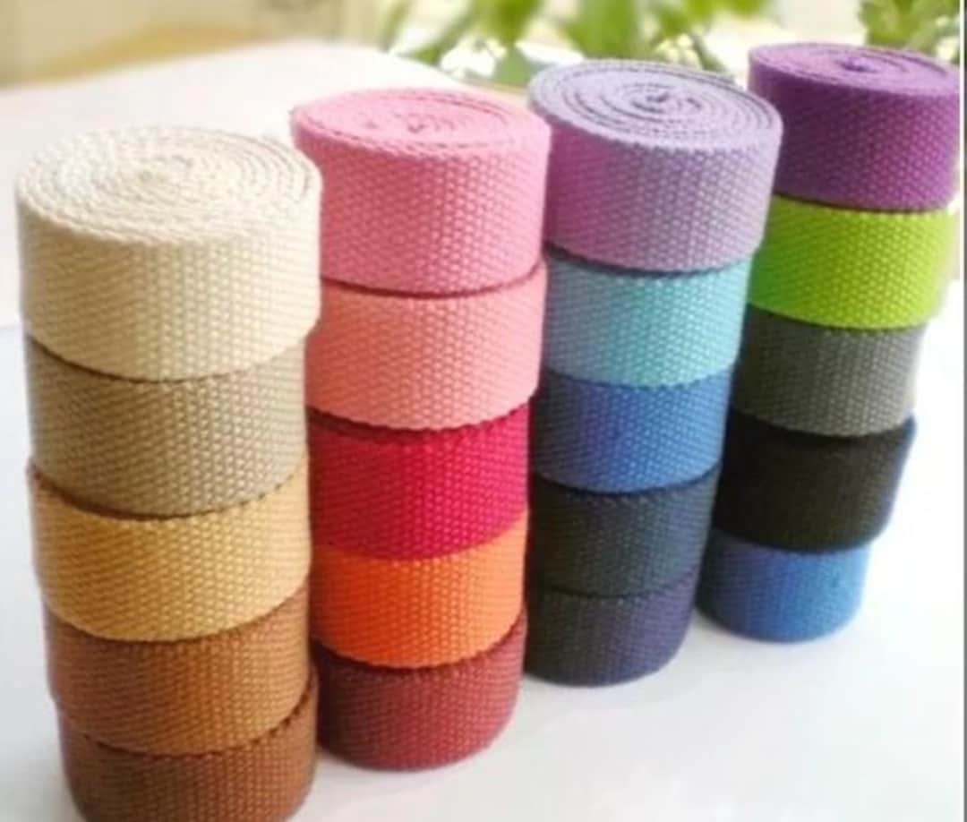 32mm or 25mm 30 Colors Cotton Webbing for Bags Sewing Creations Bag ...