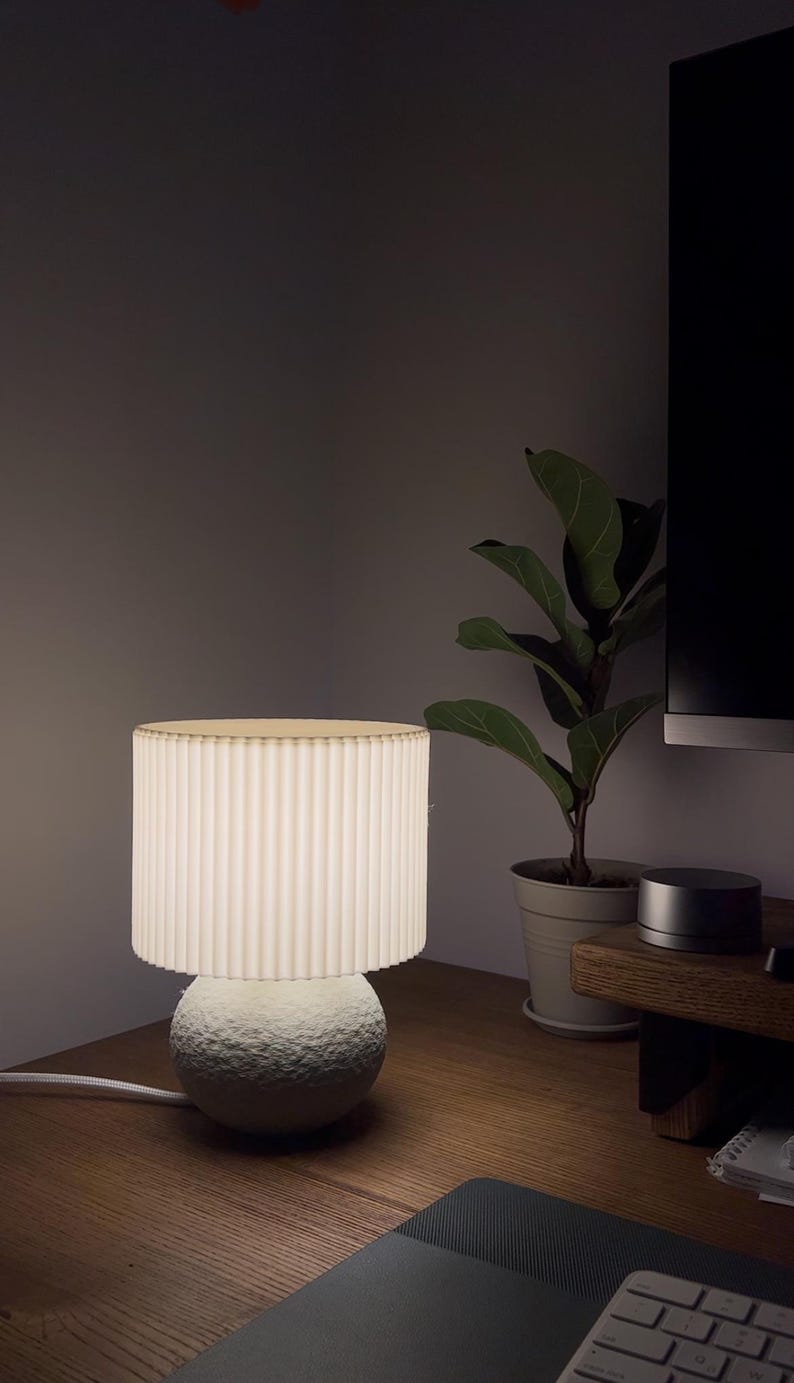 3D Printed Dimmable Table Lamp – PANTHEON LAGOON | Handmade Sustainable ...
