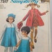1960s Sewing Pattern for Child's Dress and Coat - Simplicity 7517 ...