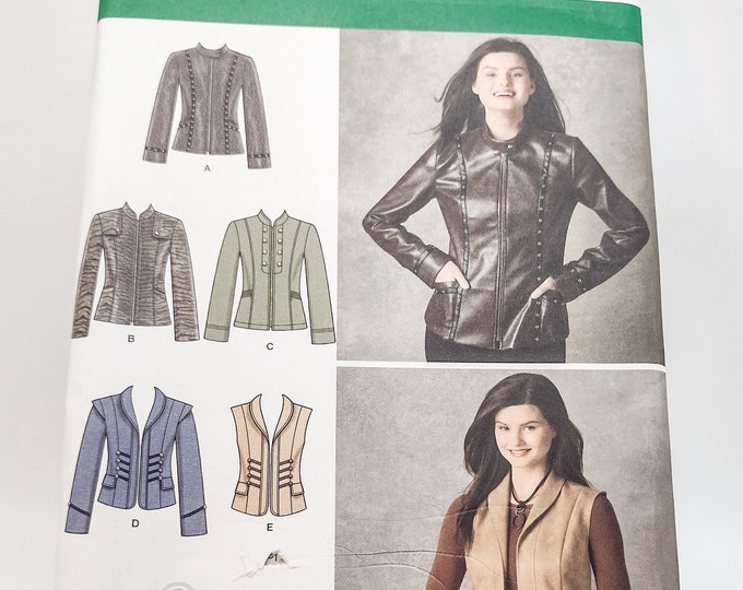 Women's Military Style Jacket/vest Sewing Pattern Simplicity 2341 Sizes ...