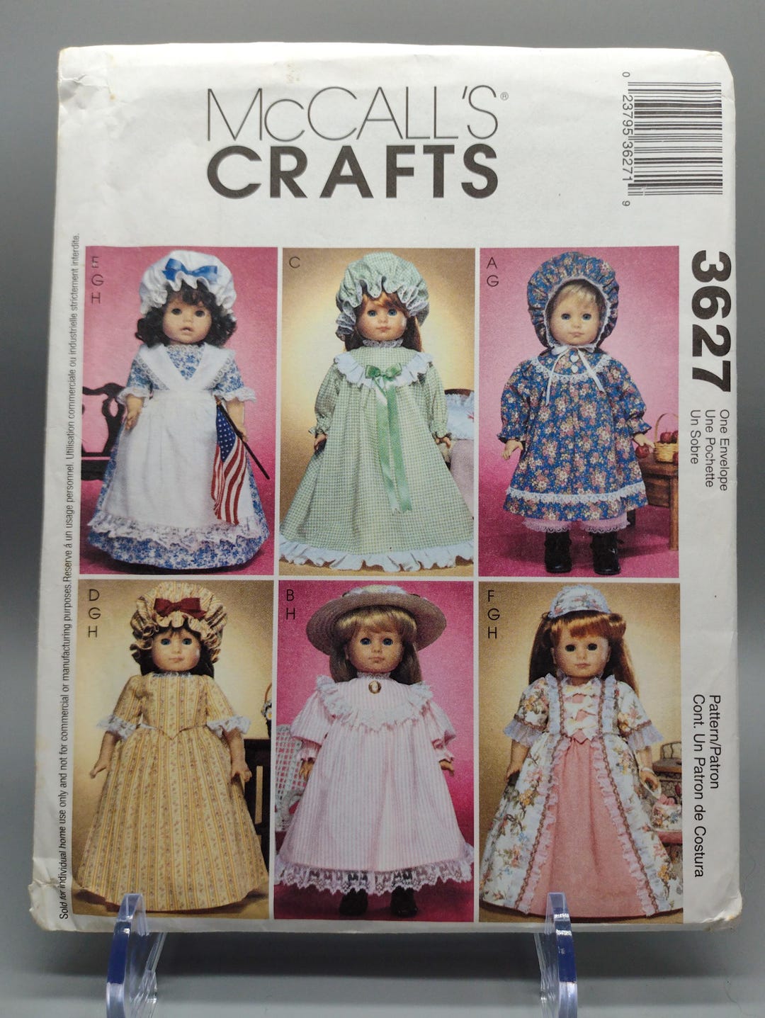 18" Historical Doll Clothes American Girl Sewing Pattern - Mccall's ...