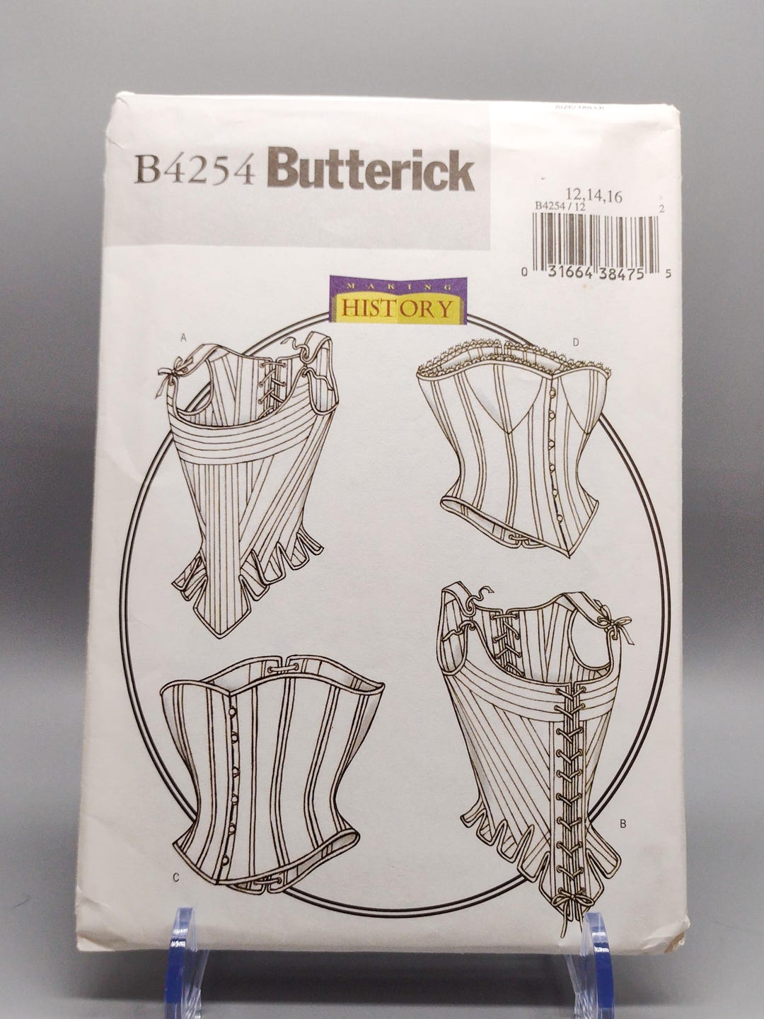 Renaissance or Victorian Stays or Corset Sewing Pattern - Butterick ...