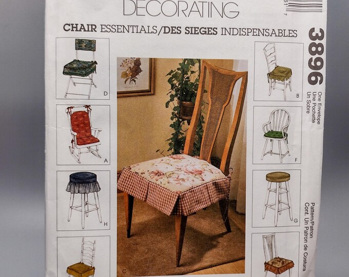 Chair Cushion Covers Sewing Pattern - Mccall's Home Decorating 3896 - Etsy