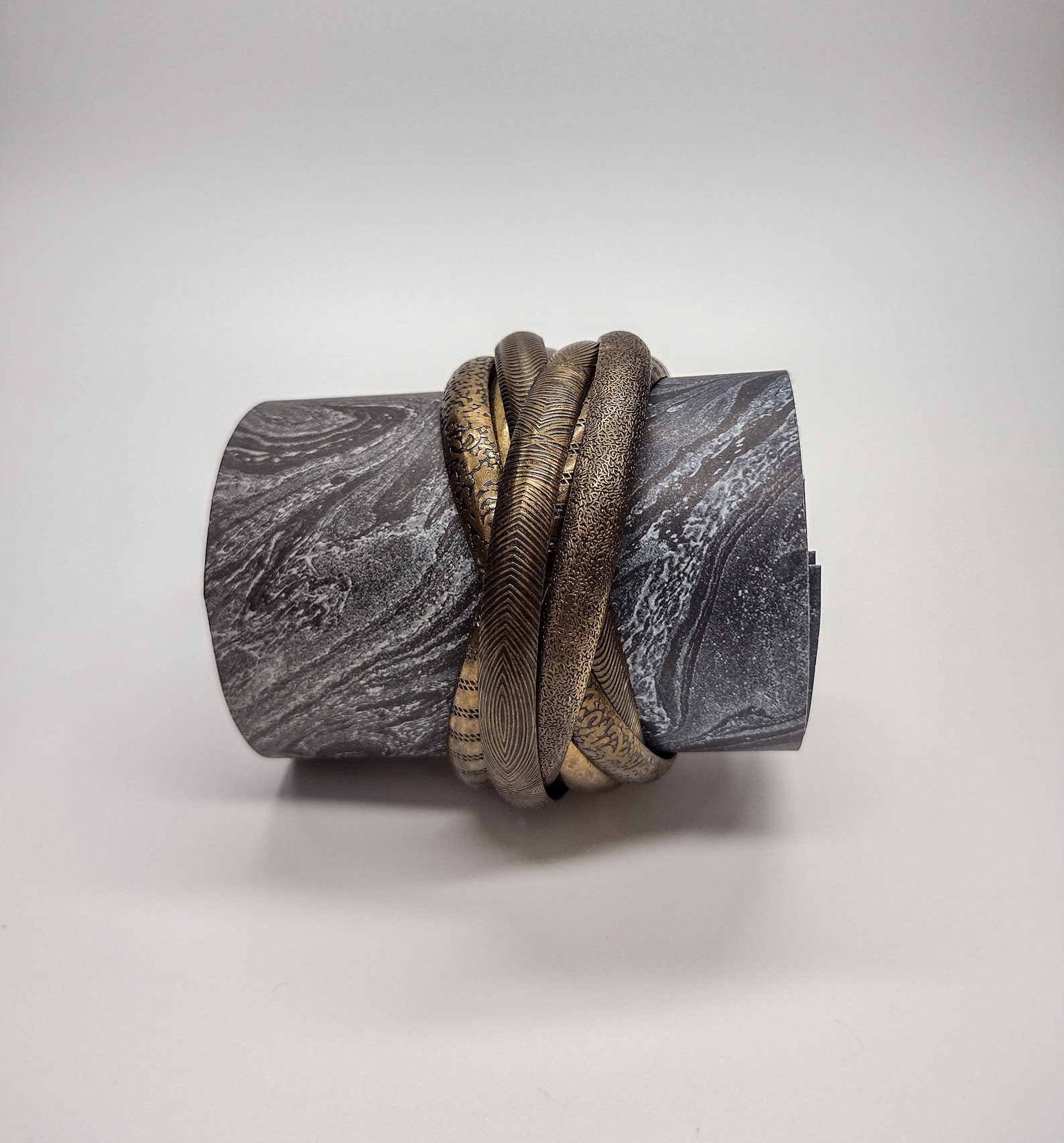 Vintage Indian Brass Interlocking Bangles Bracelet - Etsy