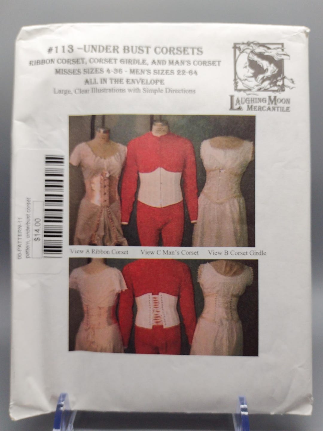 Women and Men's Underbust Corsets Physical Sewing Pattern - Laughing ...