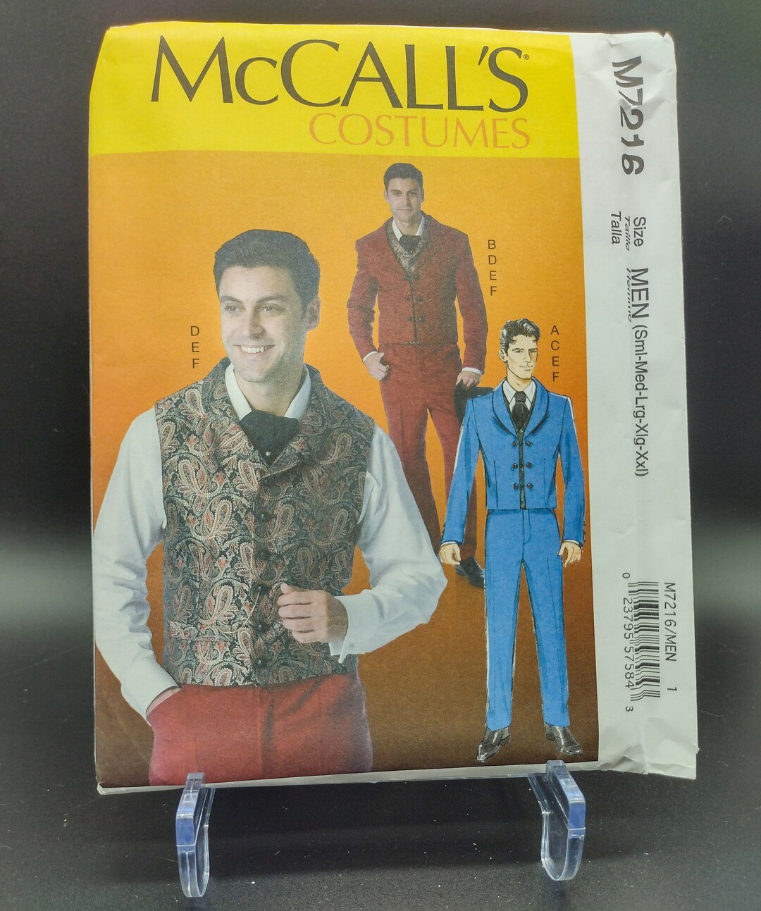 Man's Victorian/steampunk/western Costume Sewing Pattern Mccall's 7216 ...
