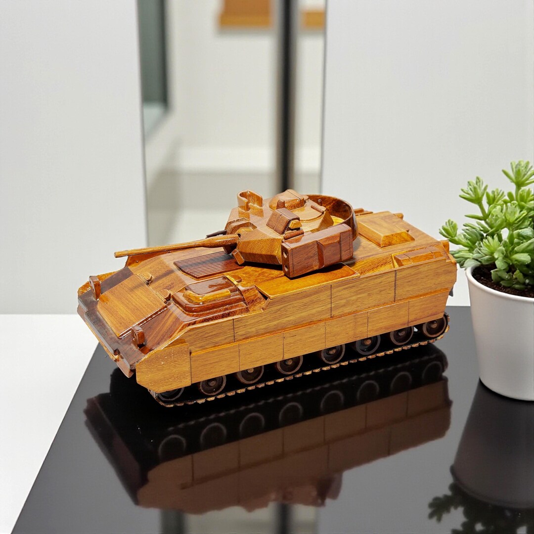 M2 Bradley Fighting Vehicle Wood Scale Model Tanks - Handmade Woodcraft ...