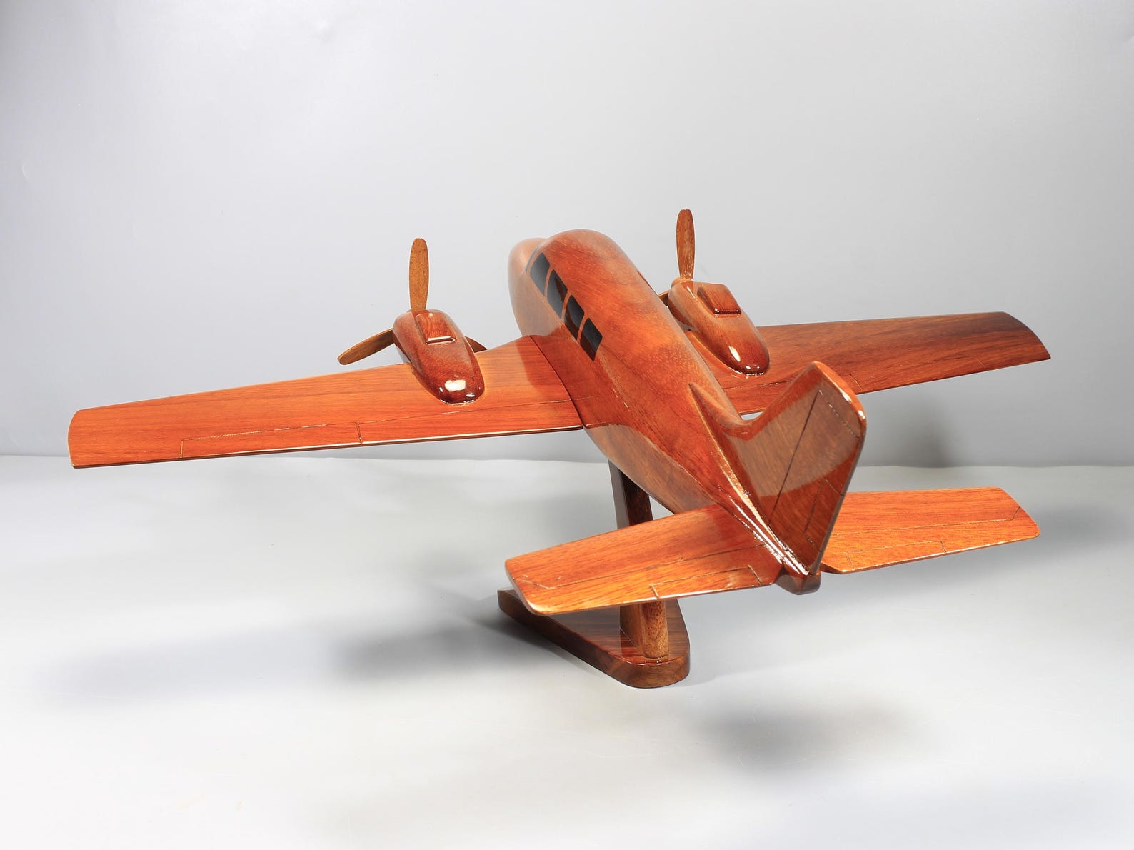 Twin Engine Piston Aircraft G58 Wooden Model | Handcrafted Mahogany ...