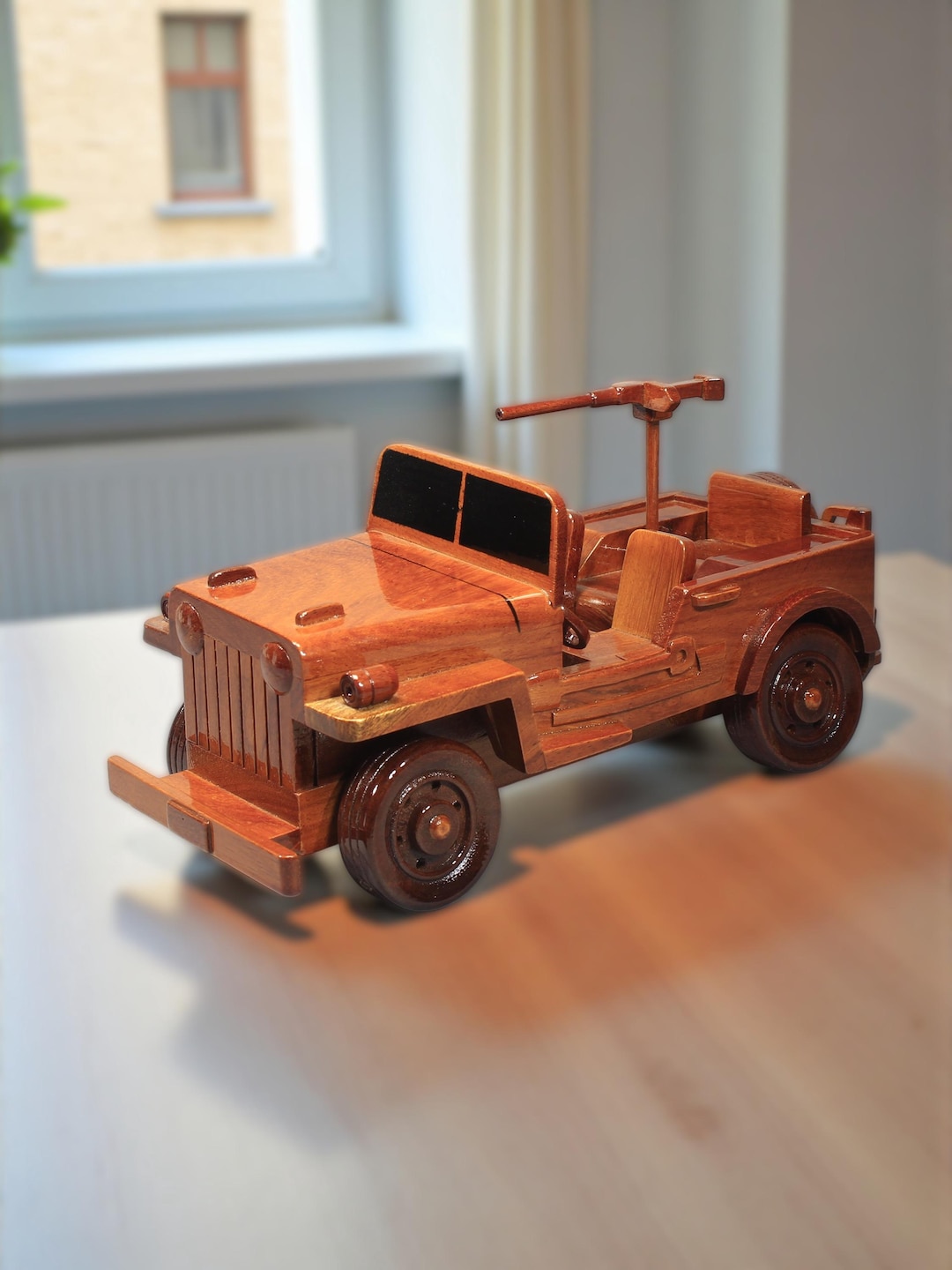 Vintage Military Utility Vehicle Wooden Model | Handcrafted Mahogany ...