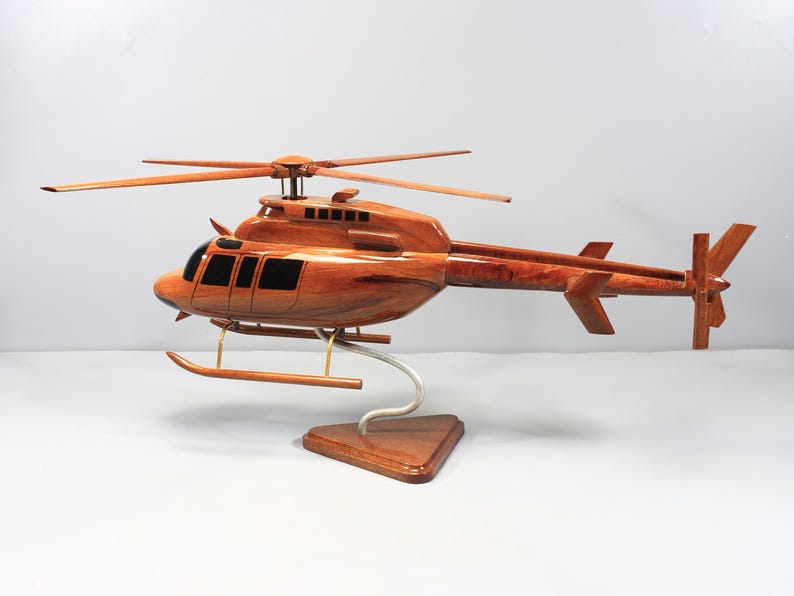 Four-blade Light Utility Turboshaft Helicopter Wooden Model ...