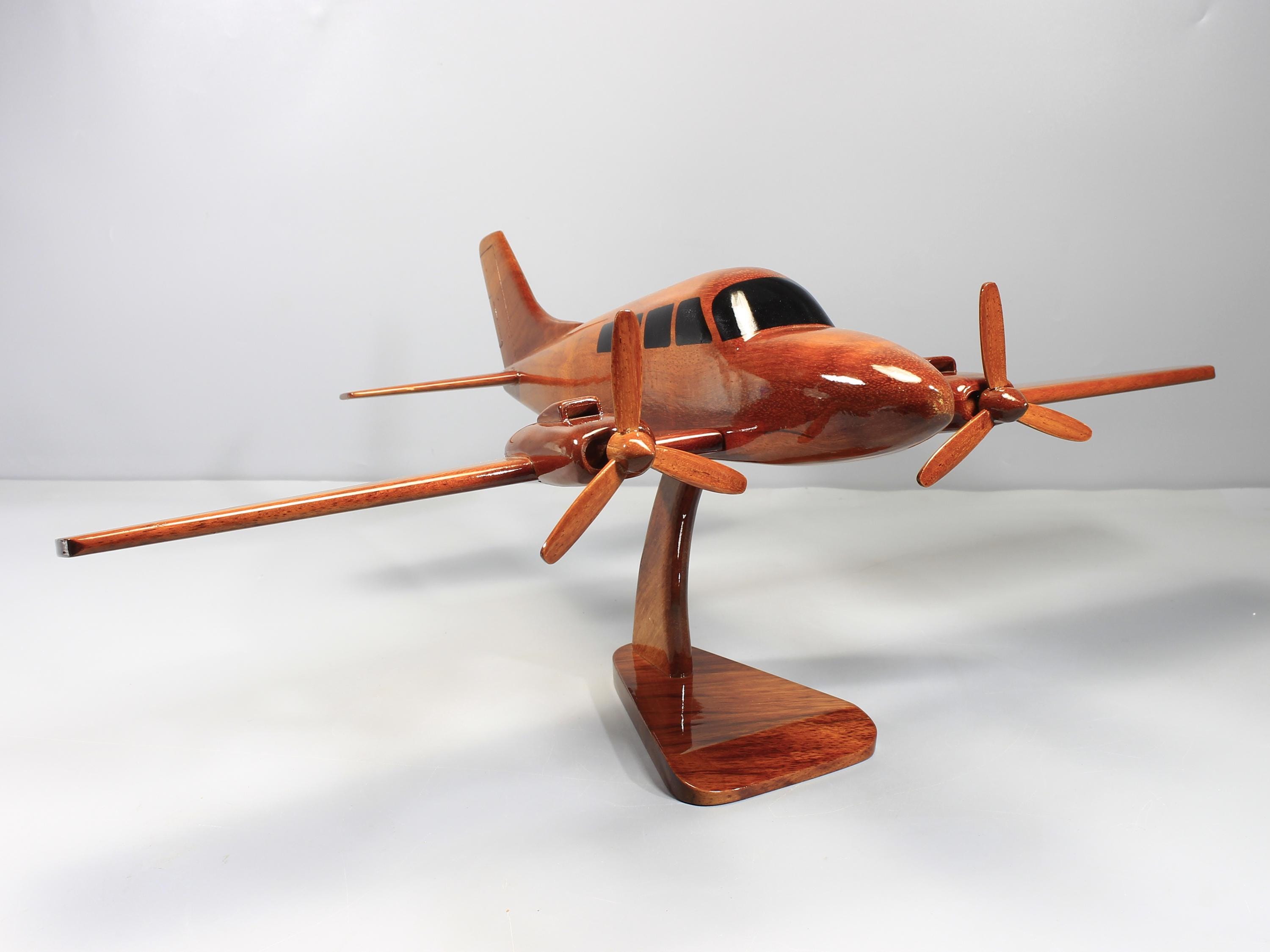 Twin Engine Piston Aircraft G58 Wooden Model | Handcrafted Mahogany ...