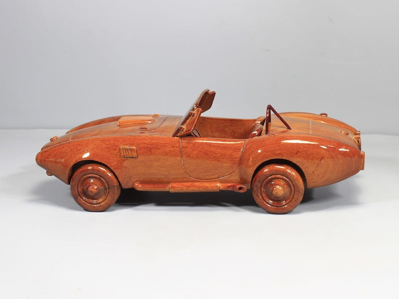 Handcrafted Wooden 1960s Open-top Roadster Model – Solid Mahogany ...