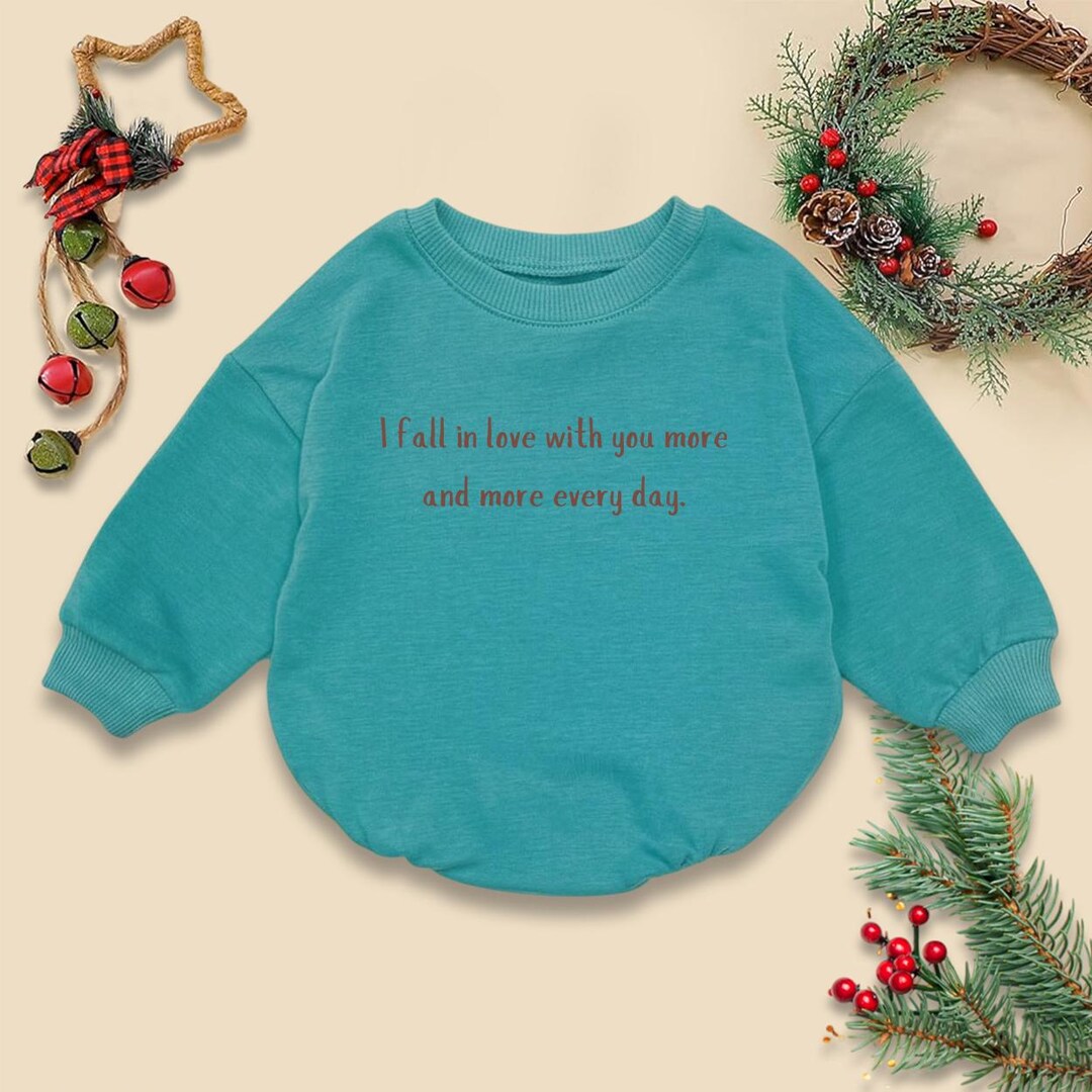 I Fall in Love Baby Romper Gift, Valentine's Day Outfit, Christmas Baby ...