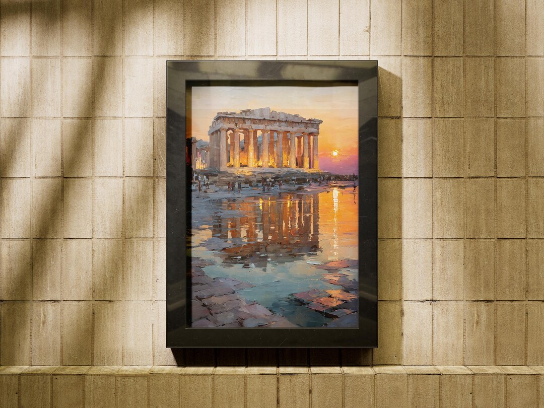 Parthenon Digital Art Print | Greek Architecture Wall Art | Ancient ...