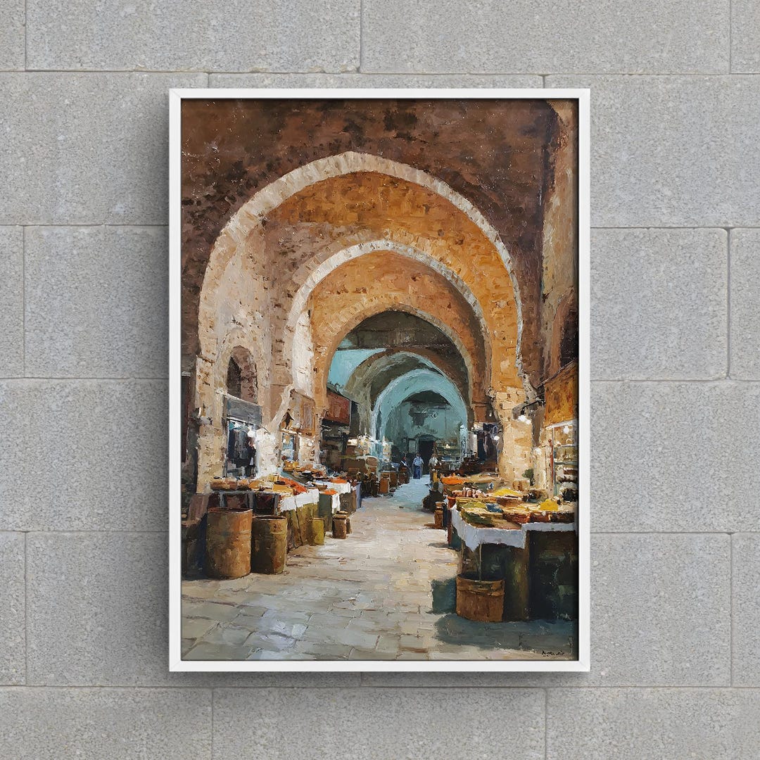 Istanbul Grand Bazaar Print | Historic Turkish Market Wall Art, Ottoman ...