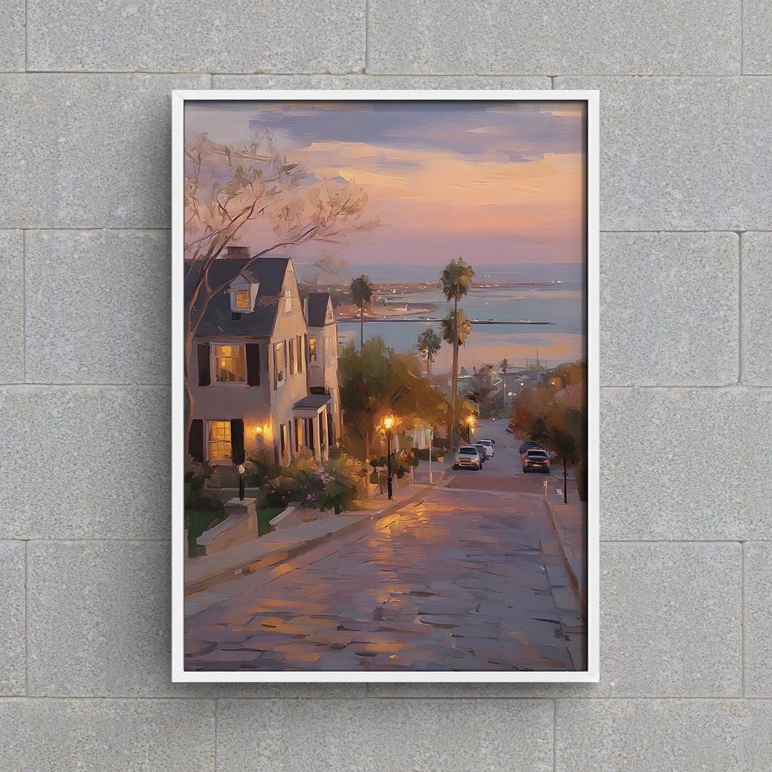 Cape Cod Sunset Street Scene, Massachusetts Ocean View Print, New ...