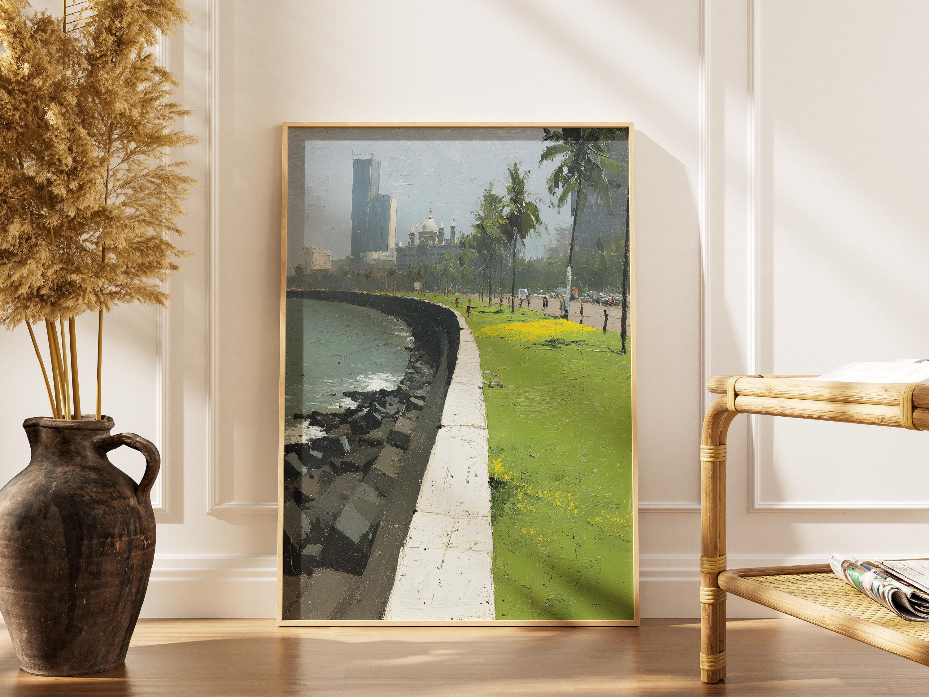 Marine Drive Mumbai Wall Art | Bombay Skyline Print | Queen's Necklace ...