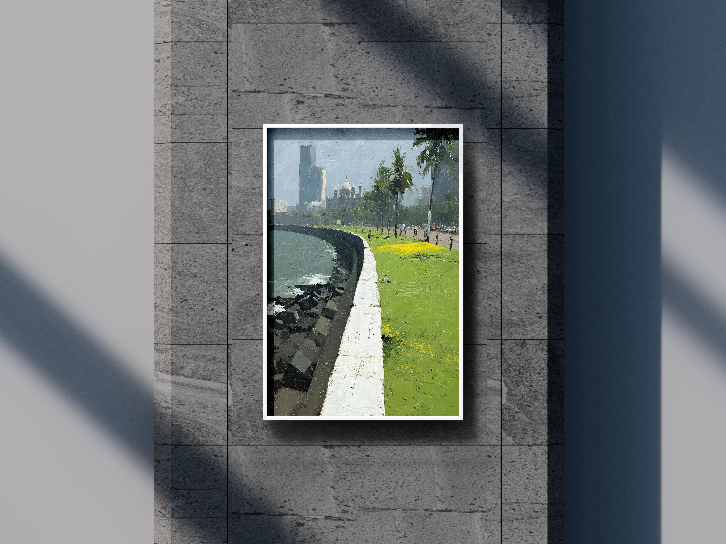 Marine Drive Mumbai Wall Art | Bombay Skyline Print | Queen's Necklace ...