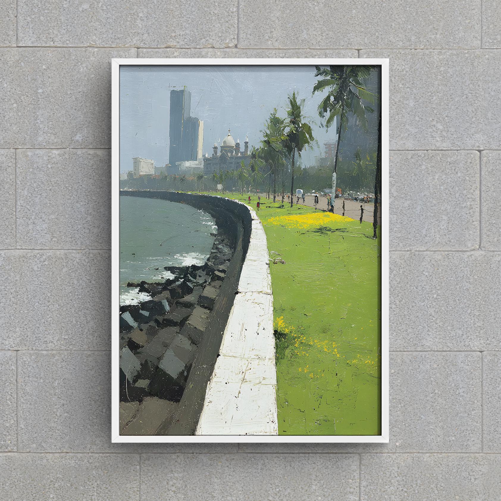 Marine Drive Mumbai Wall Art | Bombay Skyline Print | Queen's Necklace ...