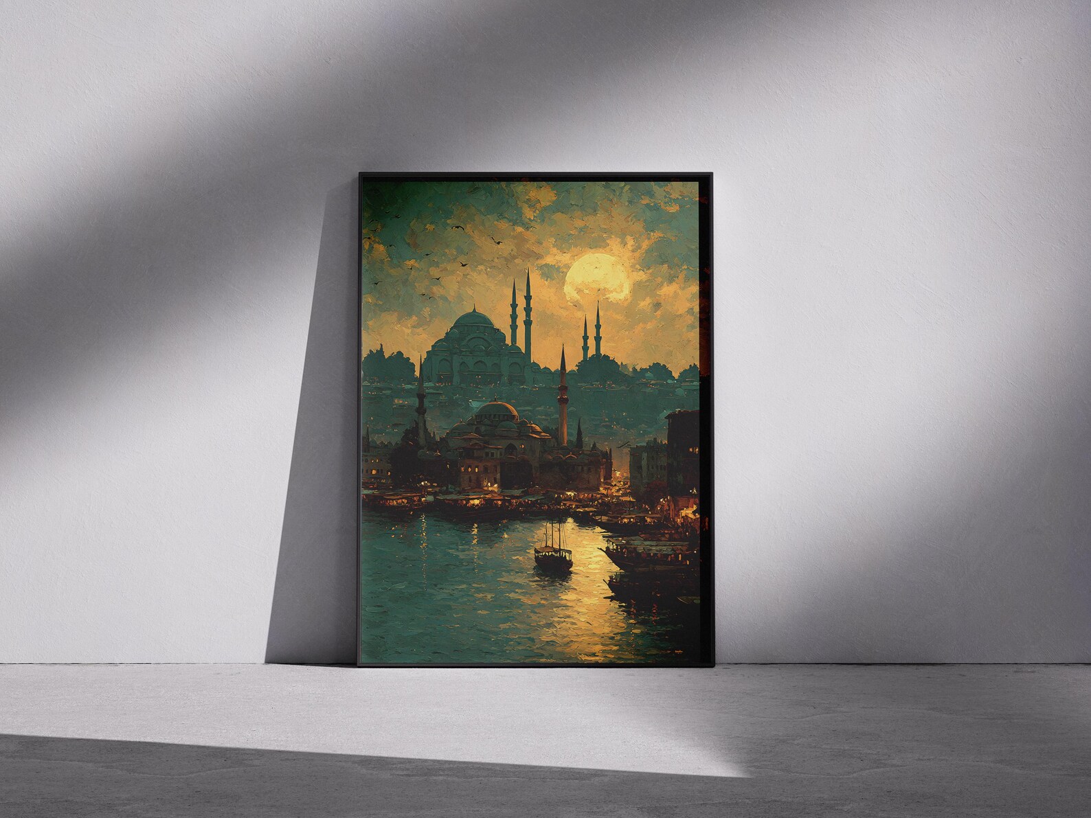 Istanbul Cityscape Art | Impressionist Bosphorus Painting, Ottoman ...