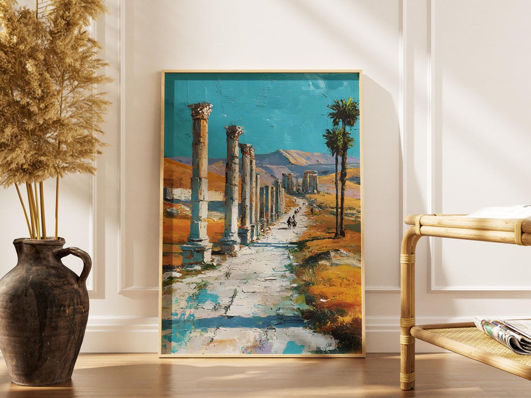 Palmyra Syria Roman Ruins Digital Art Print | Ancient Desert City ...
