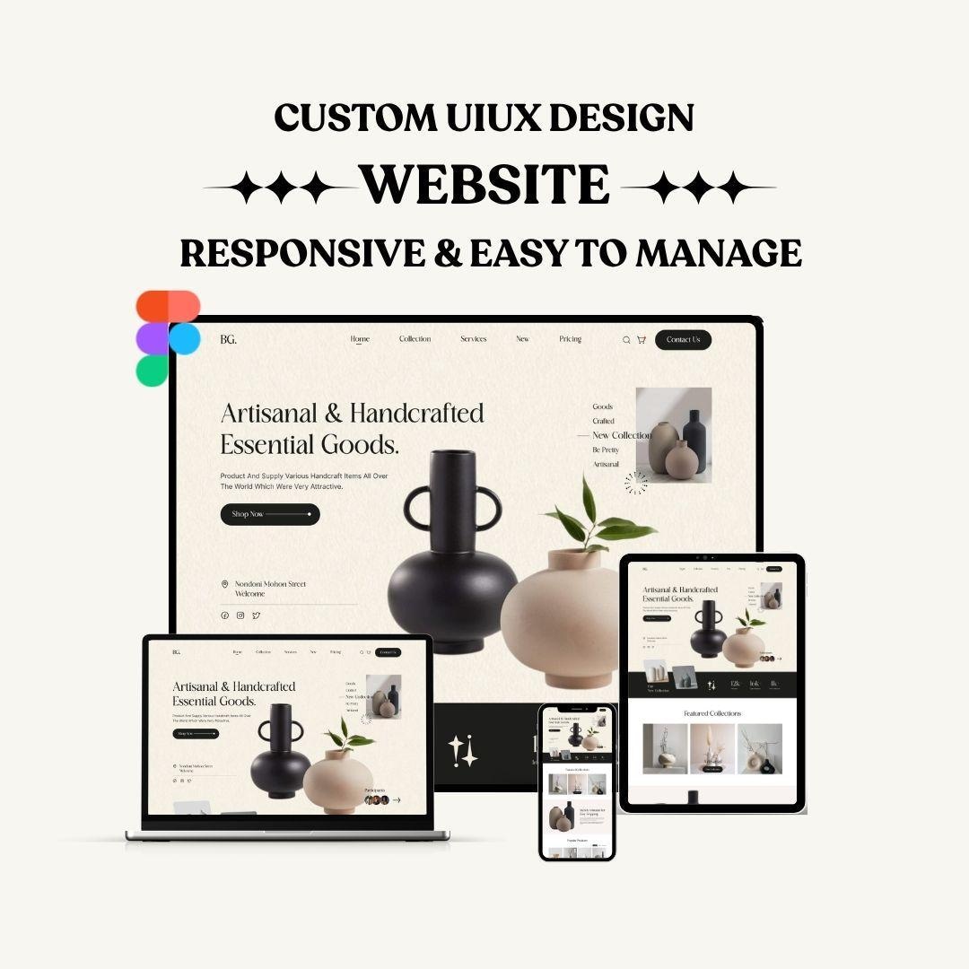 Artisan Shop Figma Website Template | Handmade Business UI Kit (digital ...