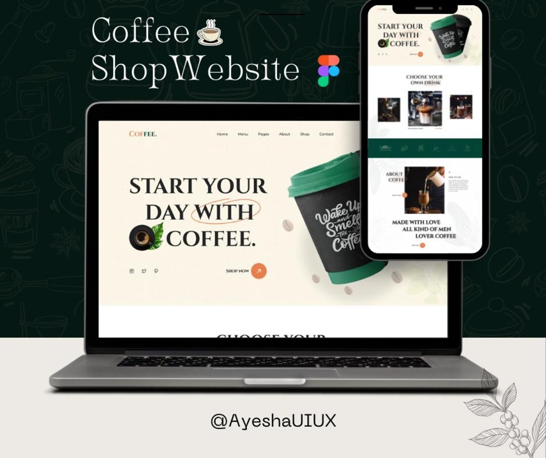 Cafe Website Figma Template | Modern Roastery Landing Page UI Kit ...