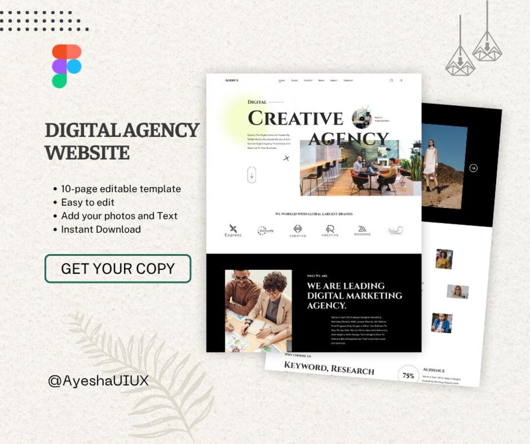 Luxury Marketing Agency Figma Template | High-end Creative Studio UI ...