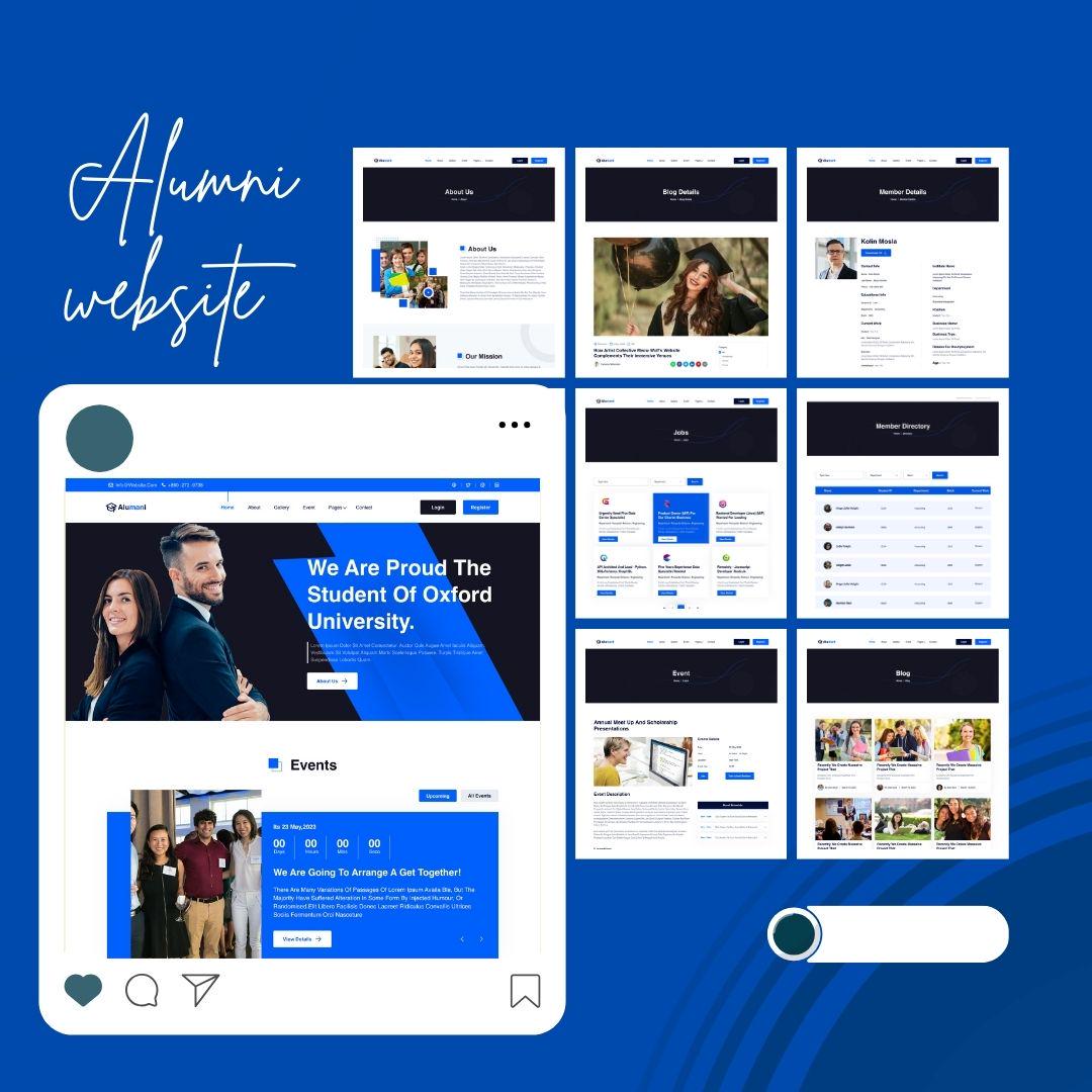Alumani—modern Website UI Kit for Figma | UX Design Template for ...
