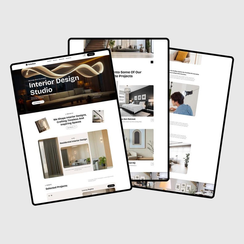Interior Design Website Template | Customizable Figma Layout for ...