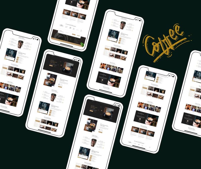 Coffee Shop Shopify Theme Figma Template | Cafe Website Design for ...