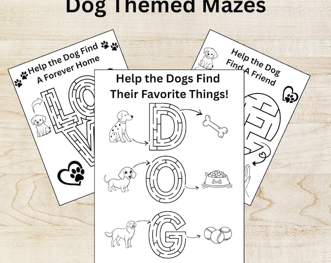 Dog Maze Printable - Etsy Canada
